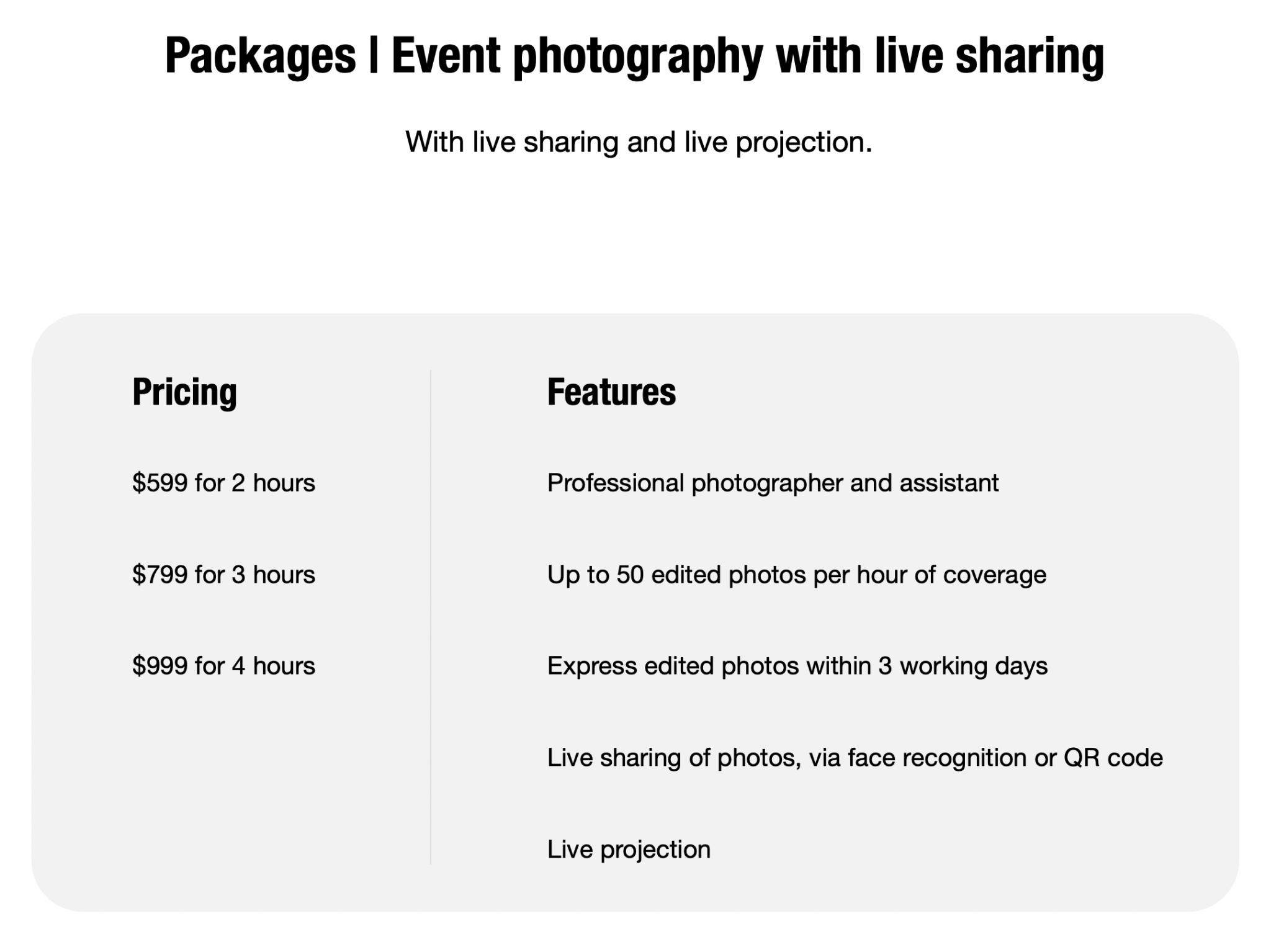 The Complete Guide to Event Photography Pricing | Honcho