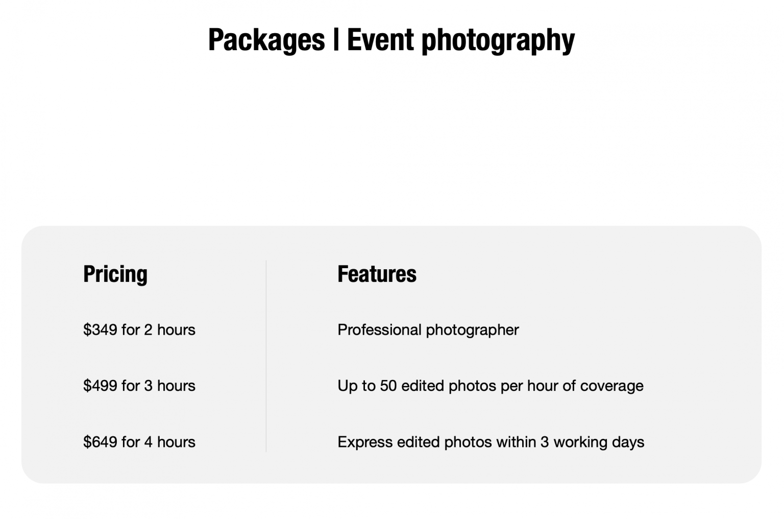 The Complete Guide to Event Photography Pricing | Honcho